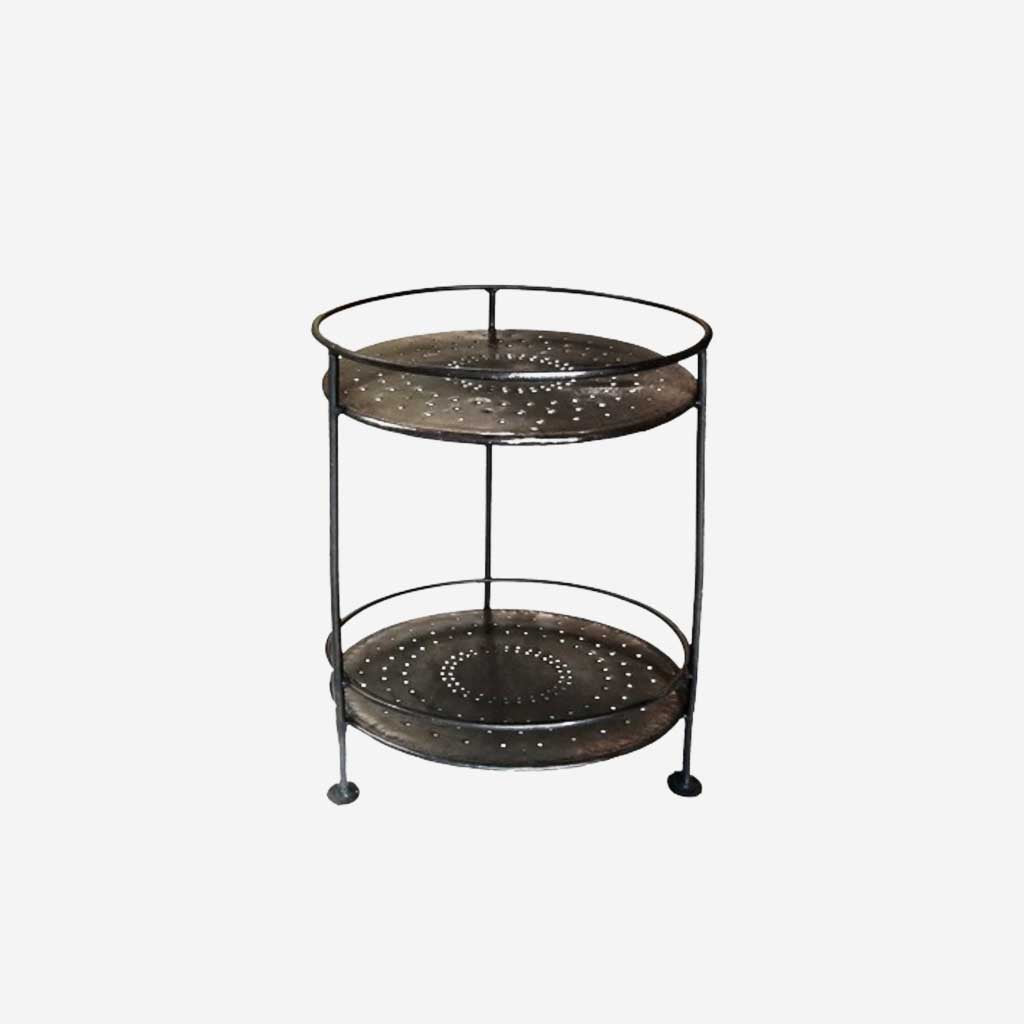 Iron Two-Tiered Round Table – Madisons