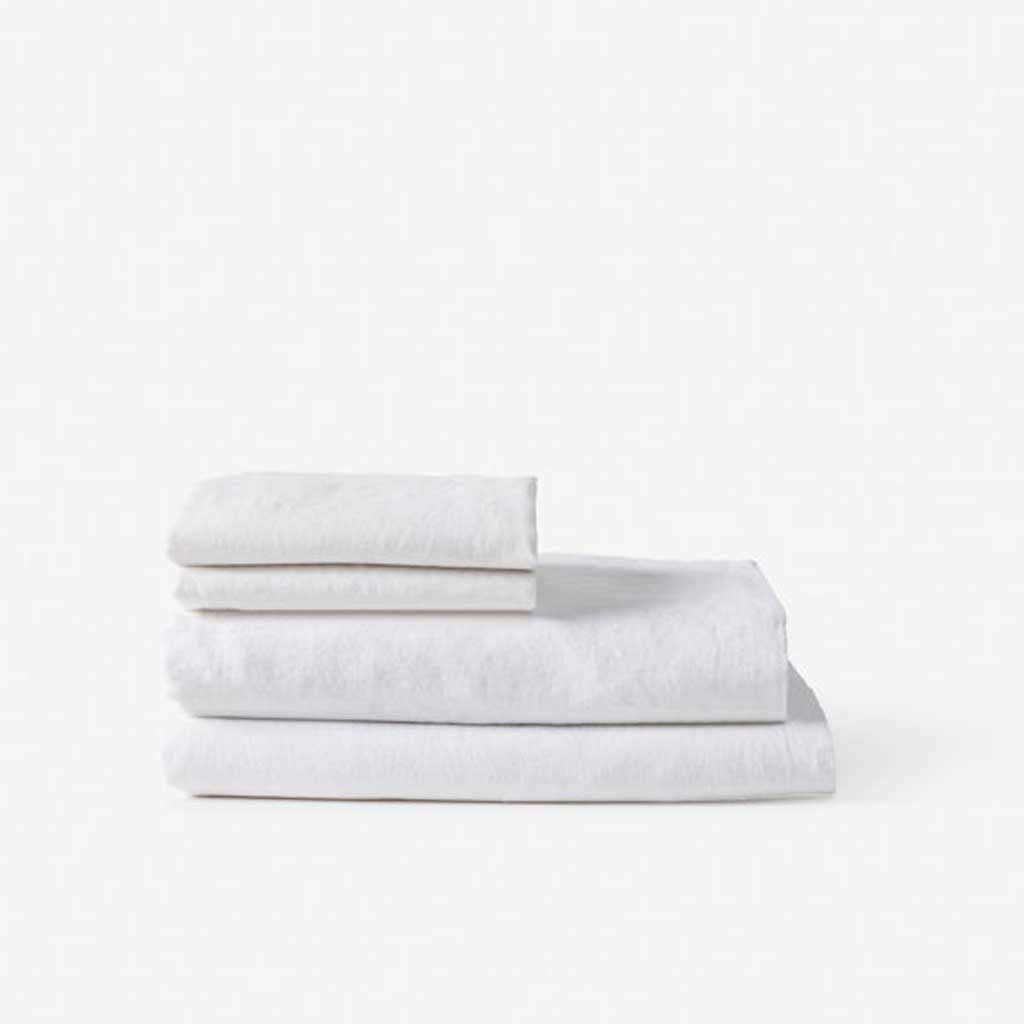 White Linen Sheet - Flat – Madisons